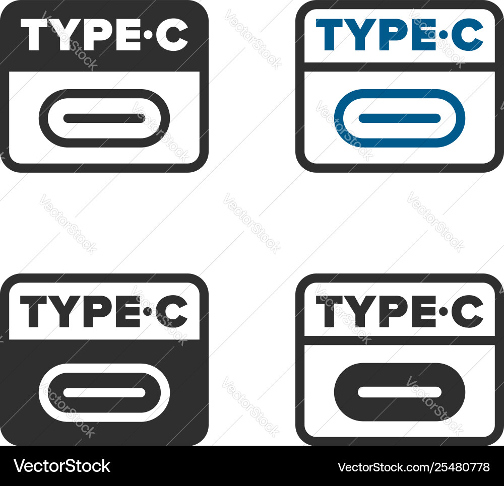 Usb type c icon Royalty Free Vector Image - VectorStock