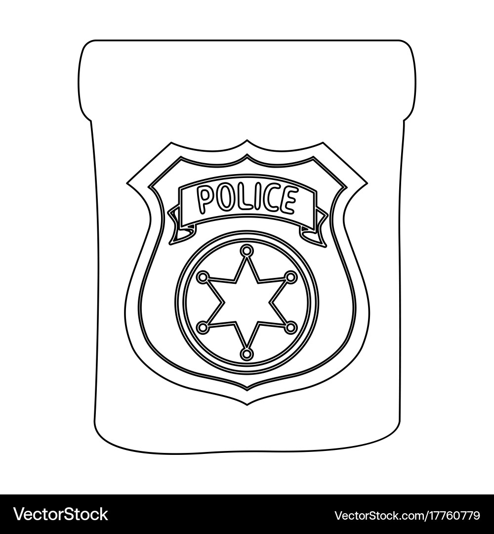 A badge police detective Royalty Free Vector Image