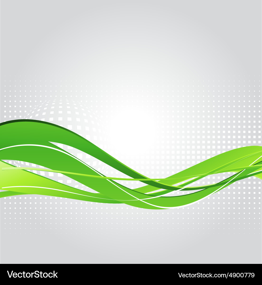 Dynamic Green Wave Background Royalty Free Vector Image