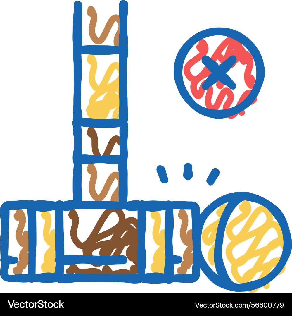 Fault croquet game icon doodle Royalty Free Vector Image