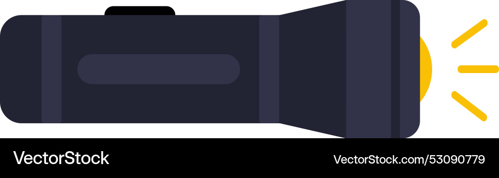 Flashlight color icon electric torch light tool Vector Image