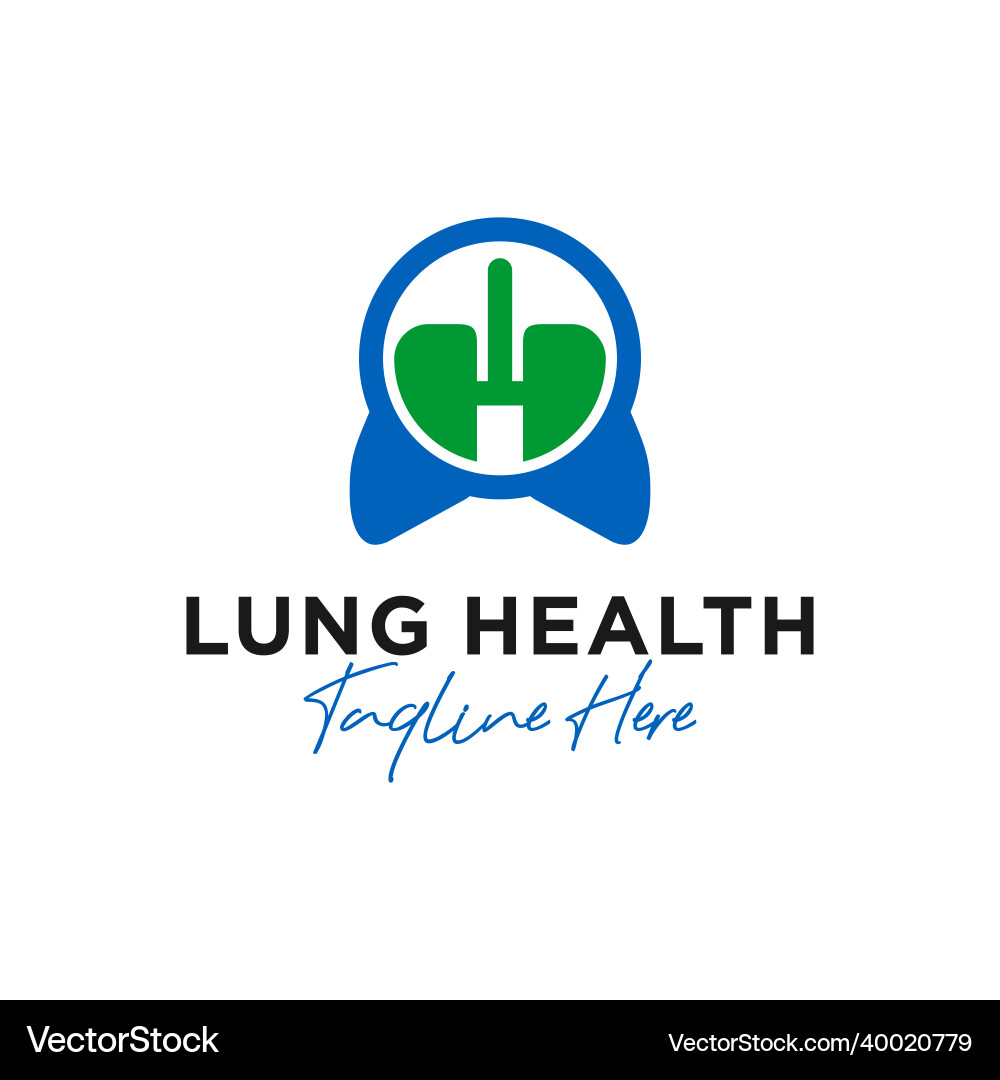 Lung health logo design Royalty Free Vector Image