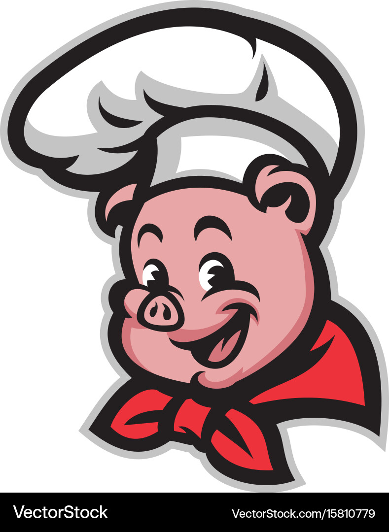 Pig chef Royalty Free Vector Image - VectorStock