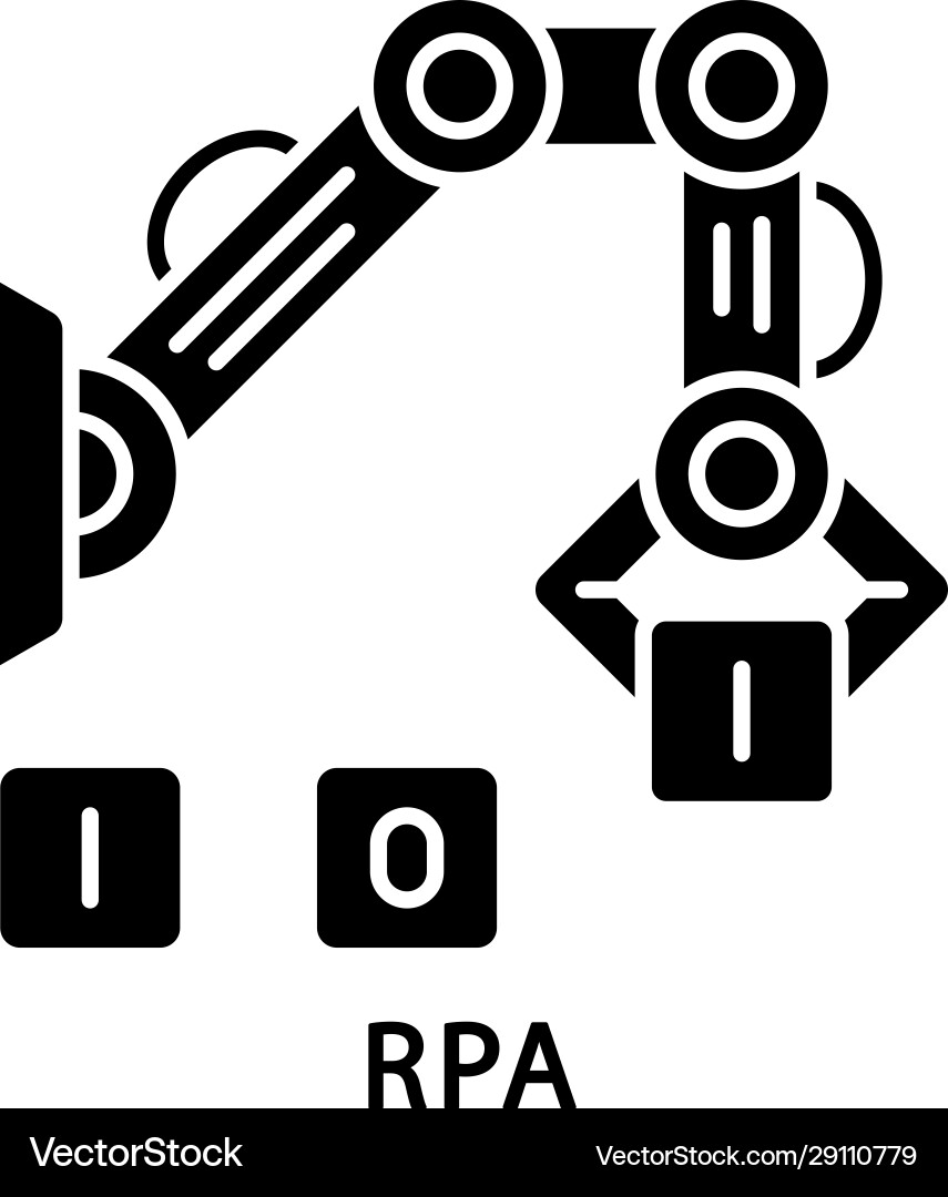 Rpa glyph icon Royalty Free Vector Image - VectorStock