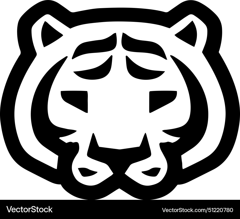Abstract tiger face Royalty Free Vector Image - VectorStock