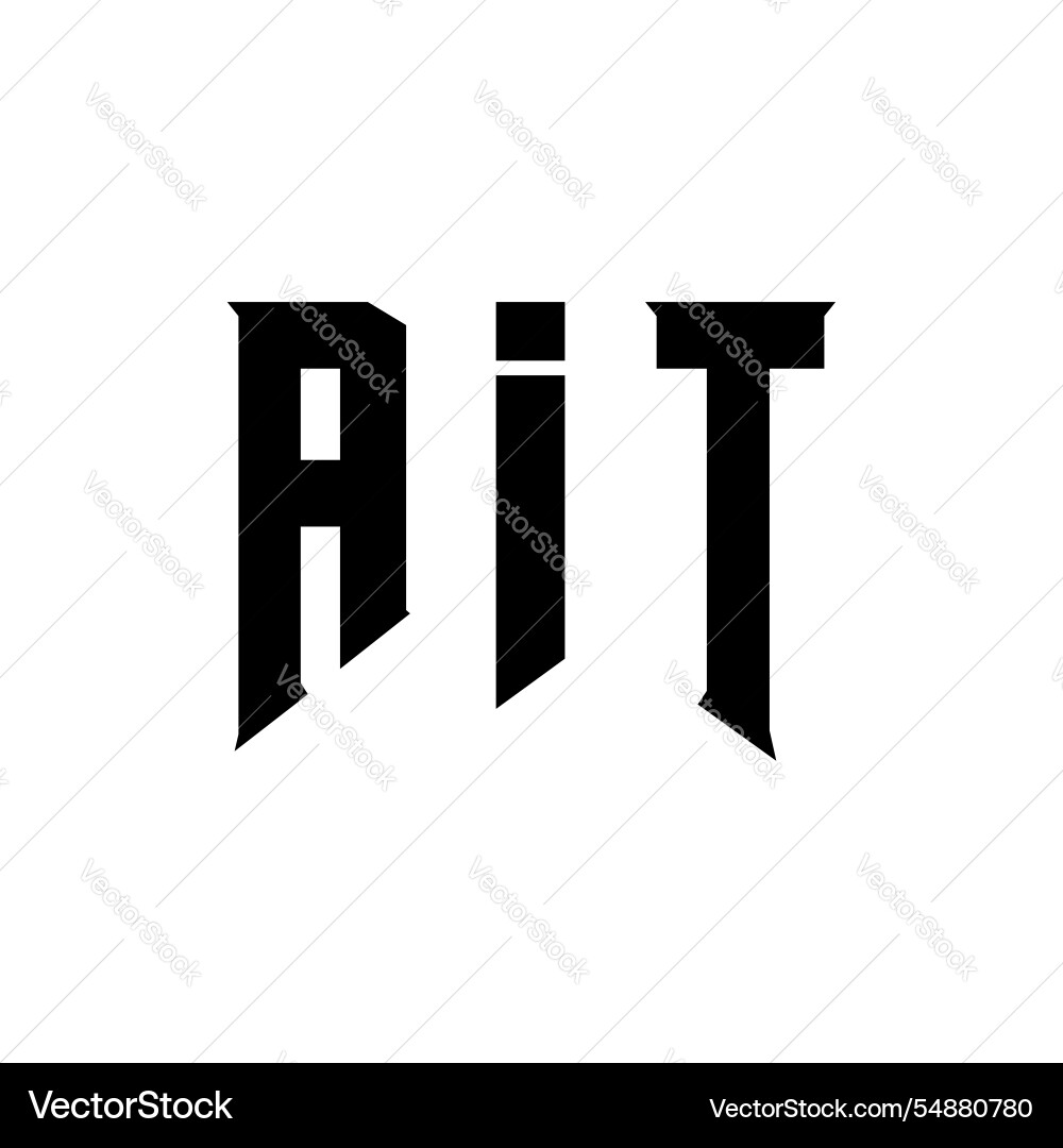 Ait letter logo design for technology company Vector Image