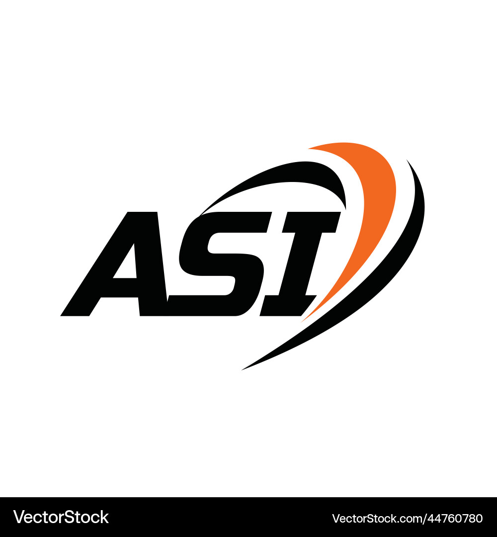 Asi monogram logo Royalty Free Vector Image - VectorStock