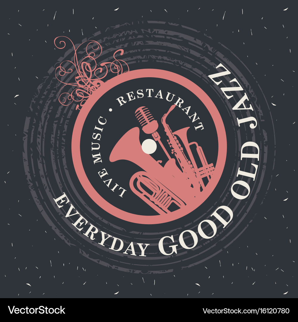 Banner for restaurant with live music Royalty Free Vector