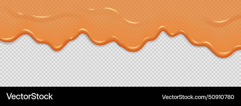Caramel drip flow oil honey maple syrup Royalty Free Vector
