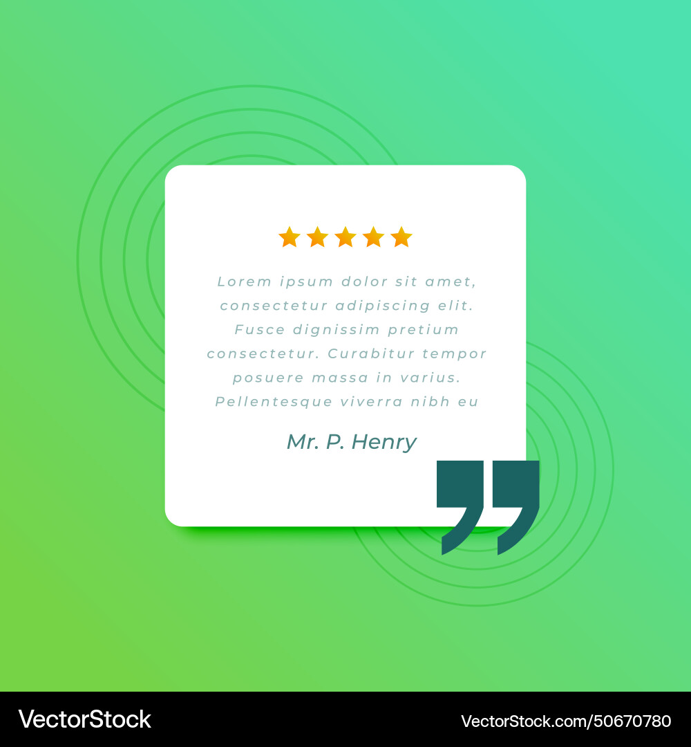 Motivational testimonial quote background Vector Image