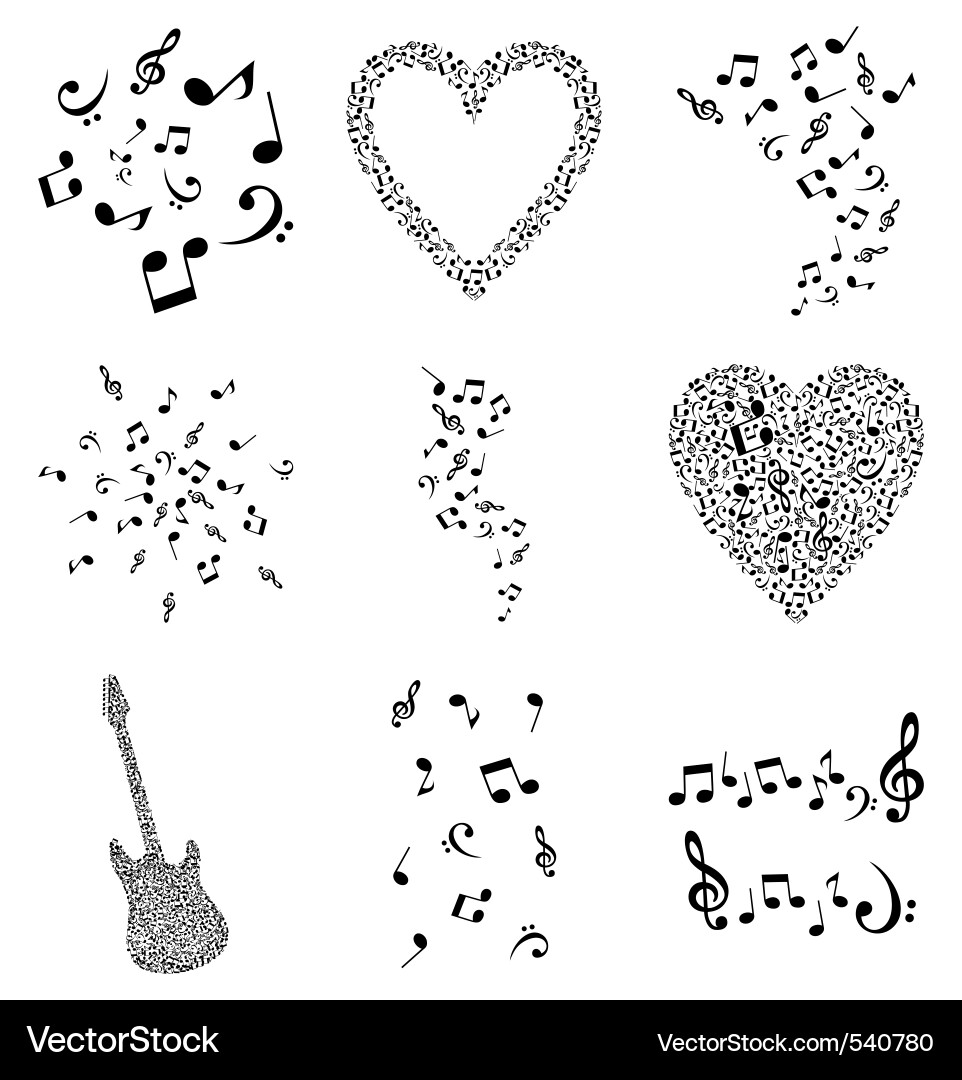 Musical design elements Royalty Free Vector Image