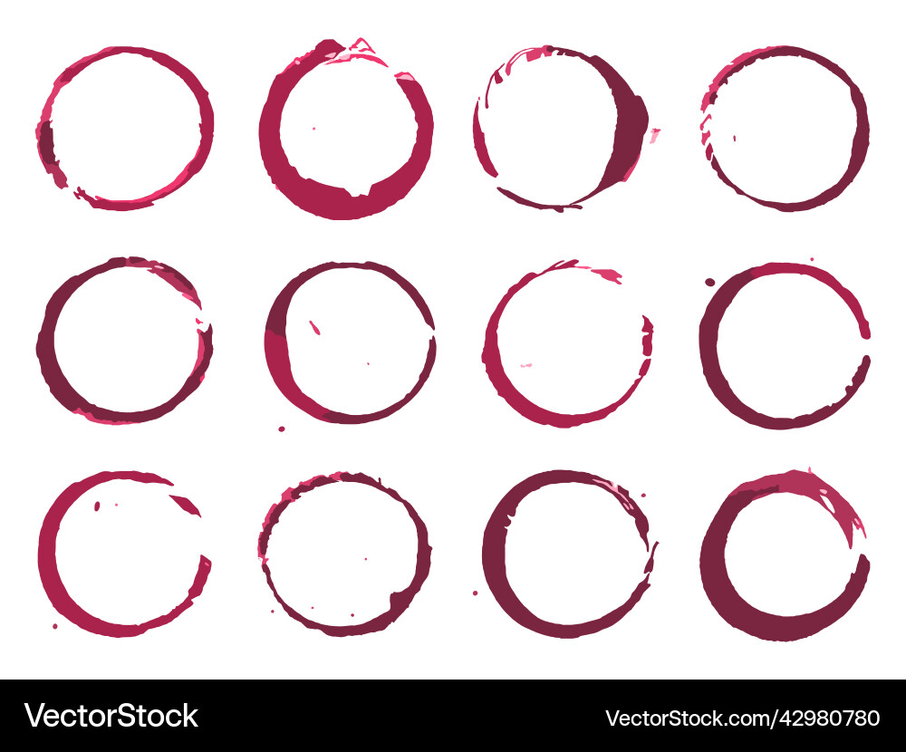 Red Wine Splatter - Messy Stain Royalty Free Vector Image