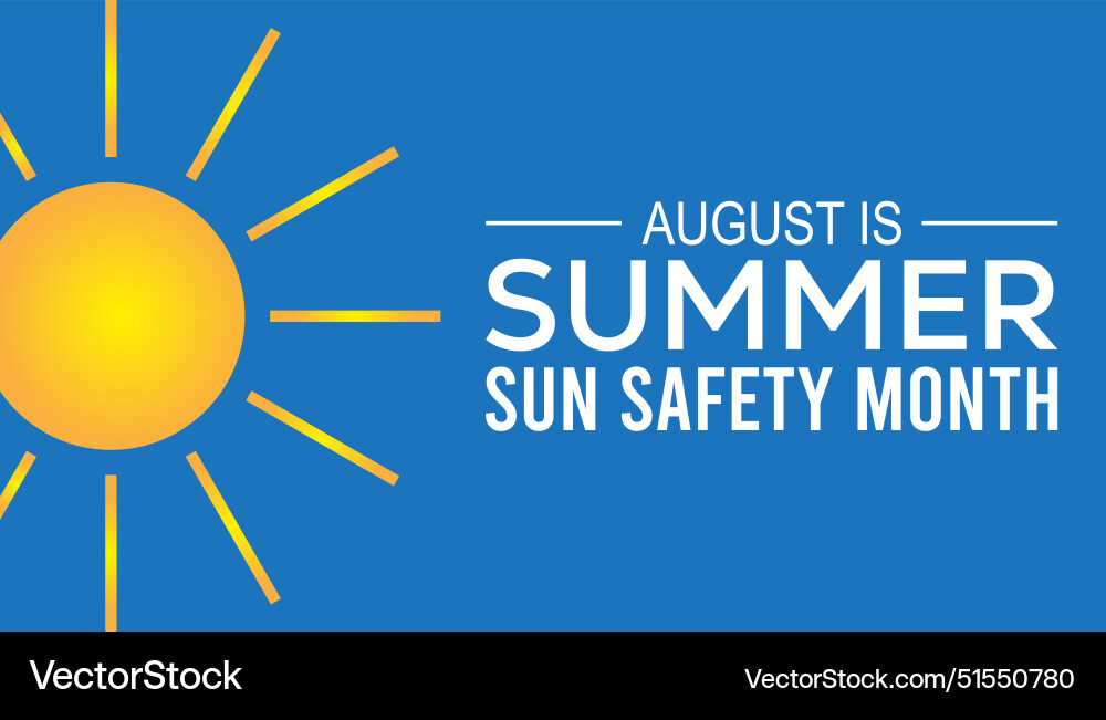 Summer sun safety month Royalty Free Vector Image