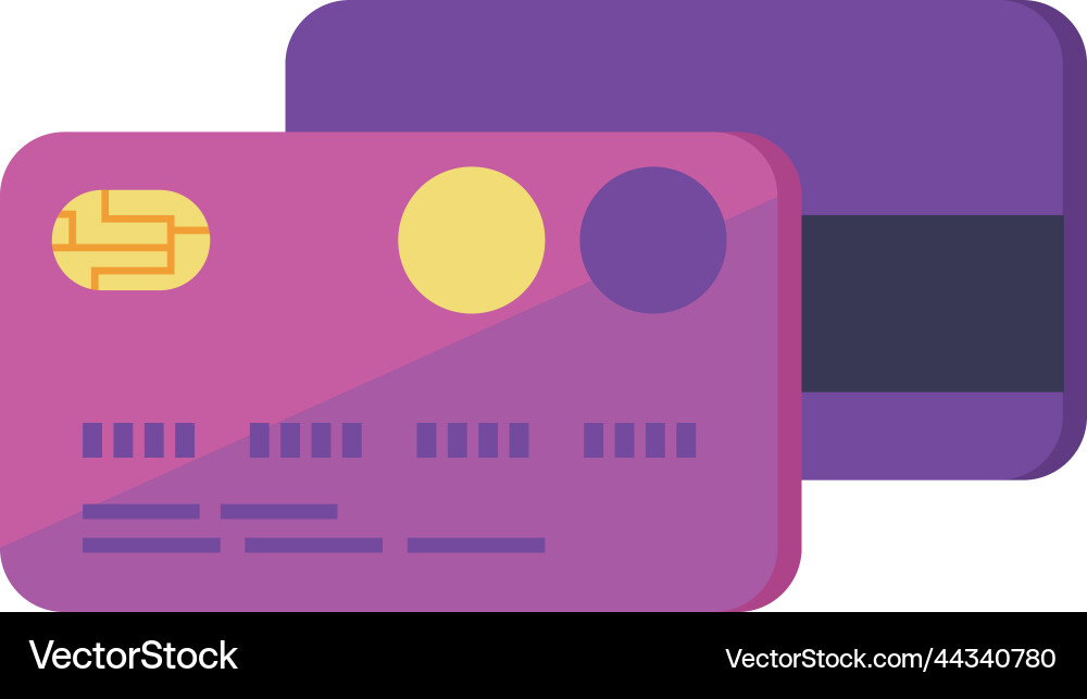 Two credit cards Royalty Free Vector Image - VectorStock