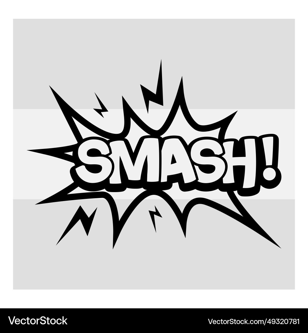 Action signs svg smash comic speech Royalty Free Vector