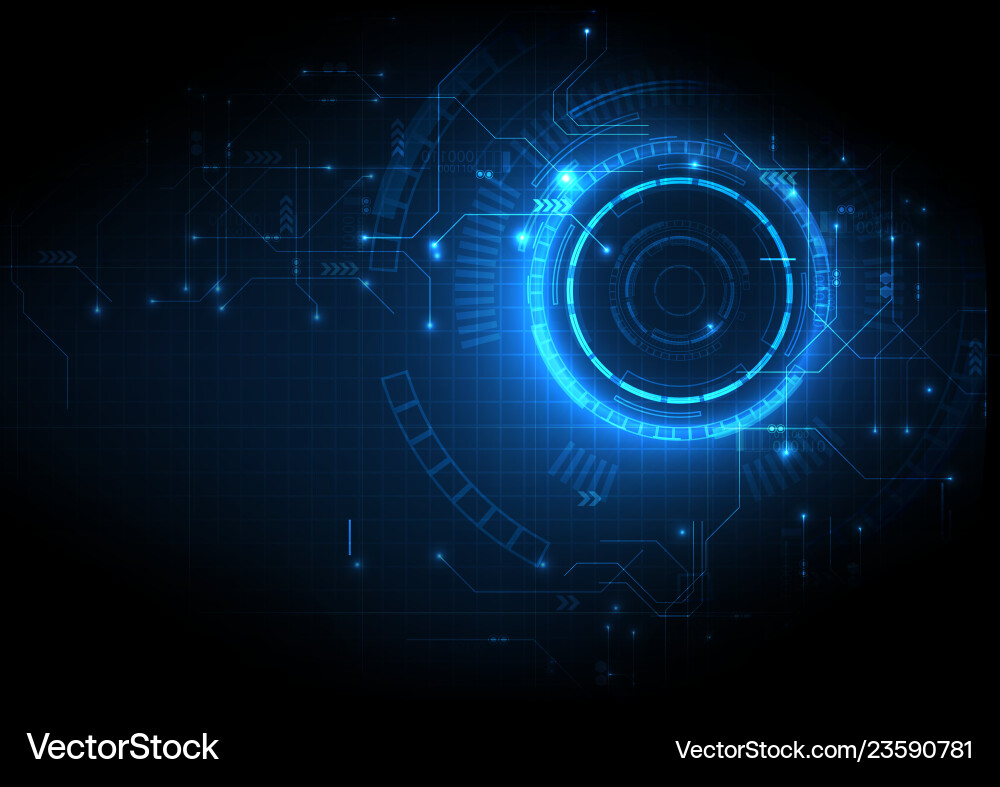 Blue abstract circuit digital technology Vector Image