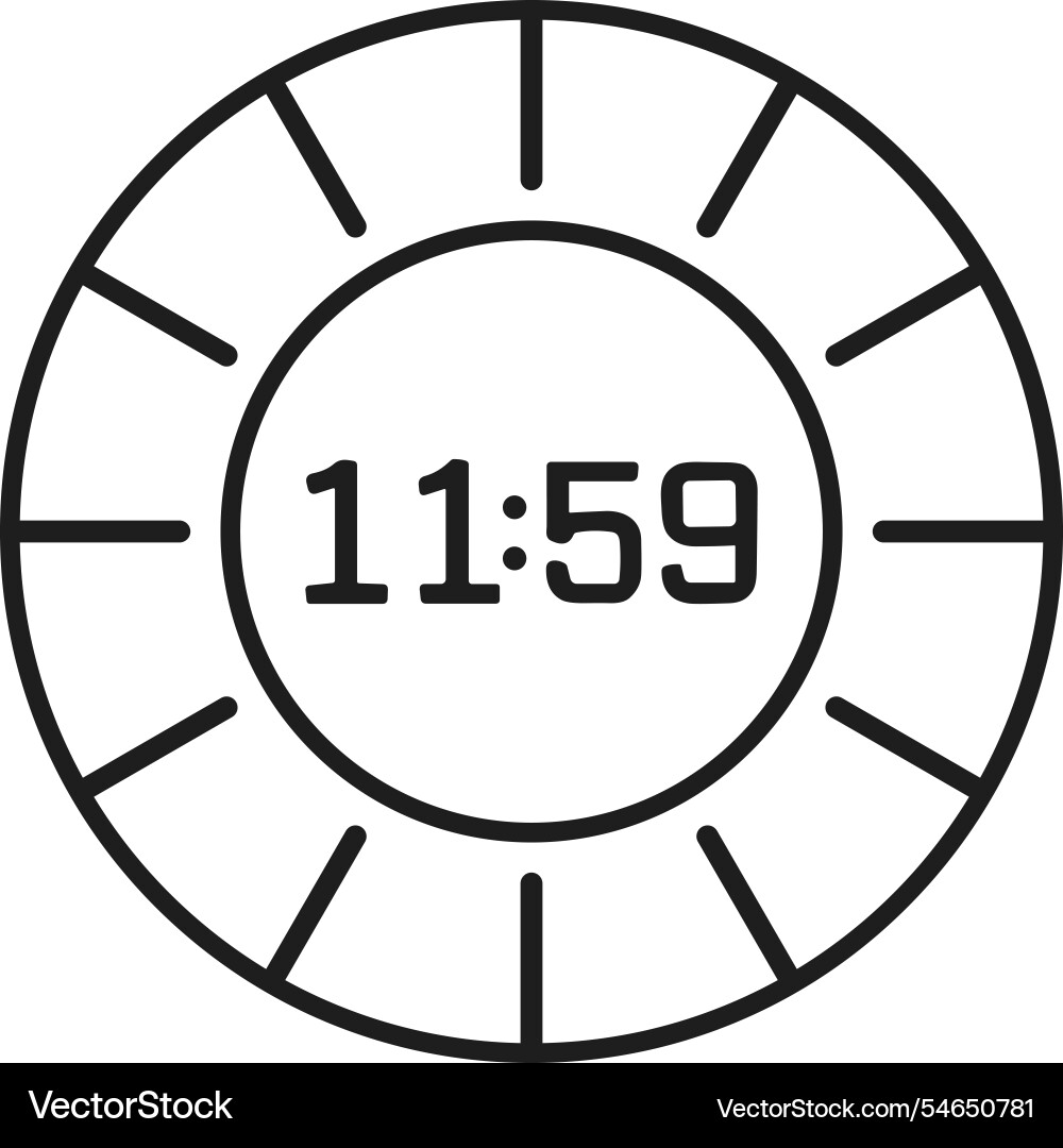 Countdown Clock - 11:59 Royalty Free Vector Image
