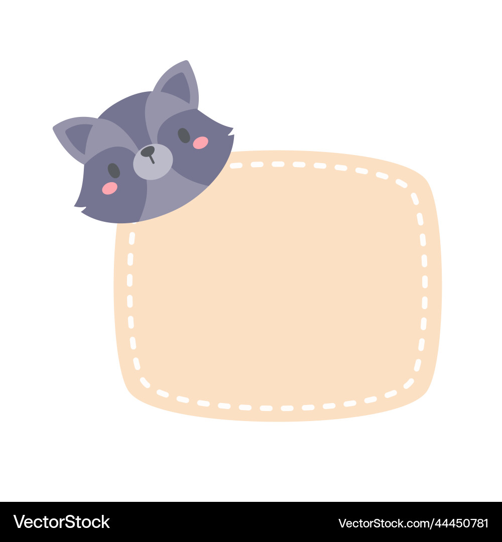 Cute wild animal cartoon text frame Royalty Free Vector