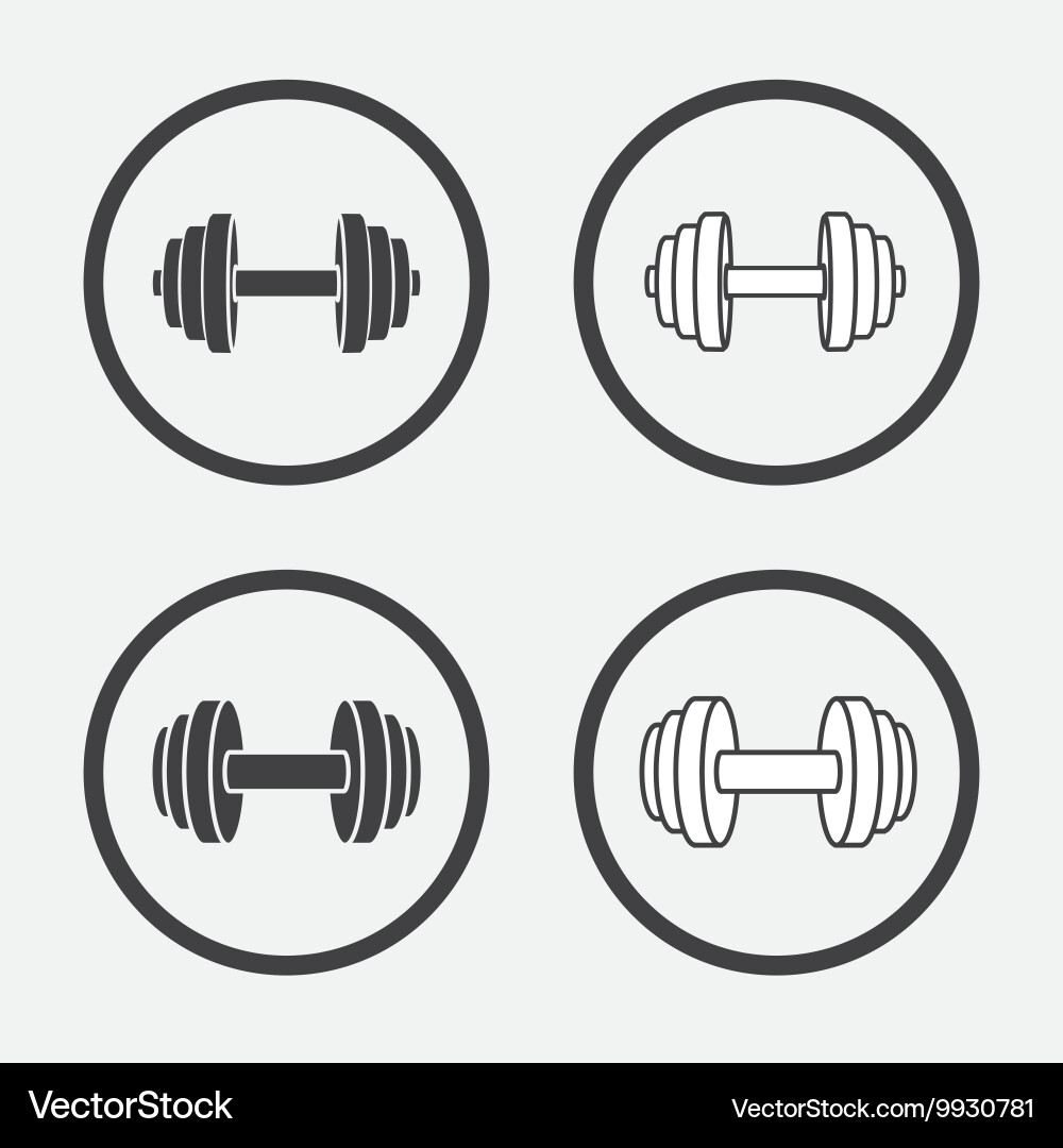 Dumbbell icon Royalty Free Vector Image - VectorStock