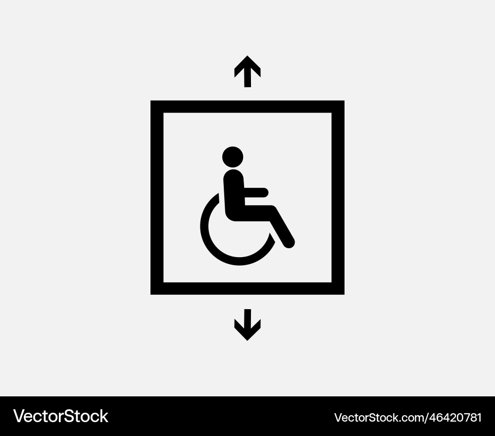 Elevator for the disabled icon Royalty Free Vector Image
