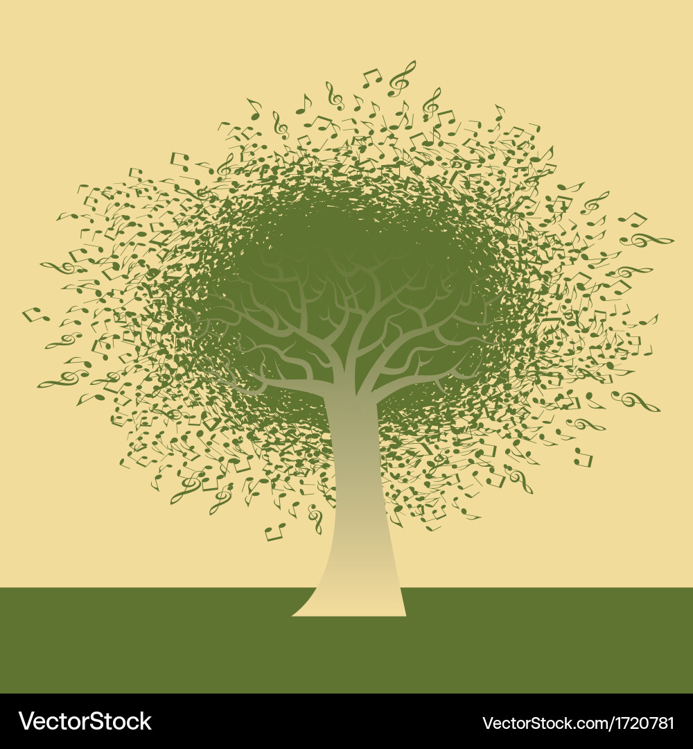 Musical Note Tree Royalty Free Vector Image - VectorStock