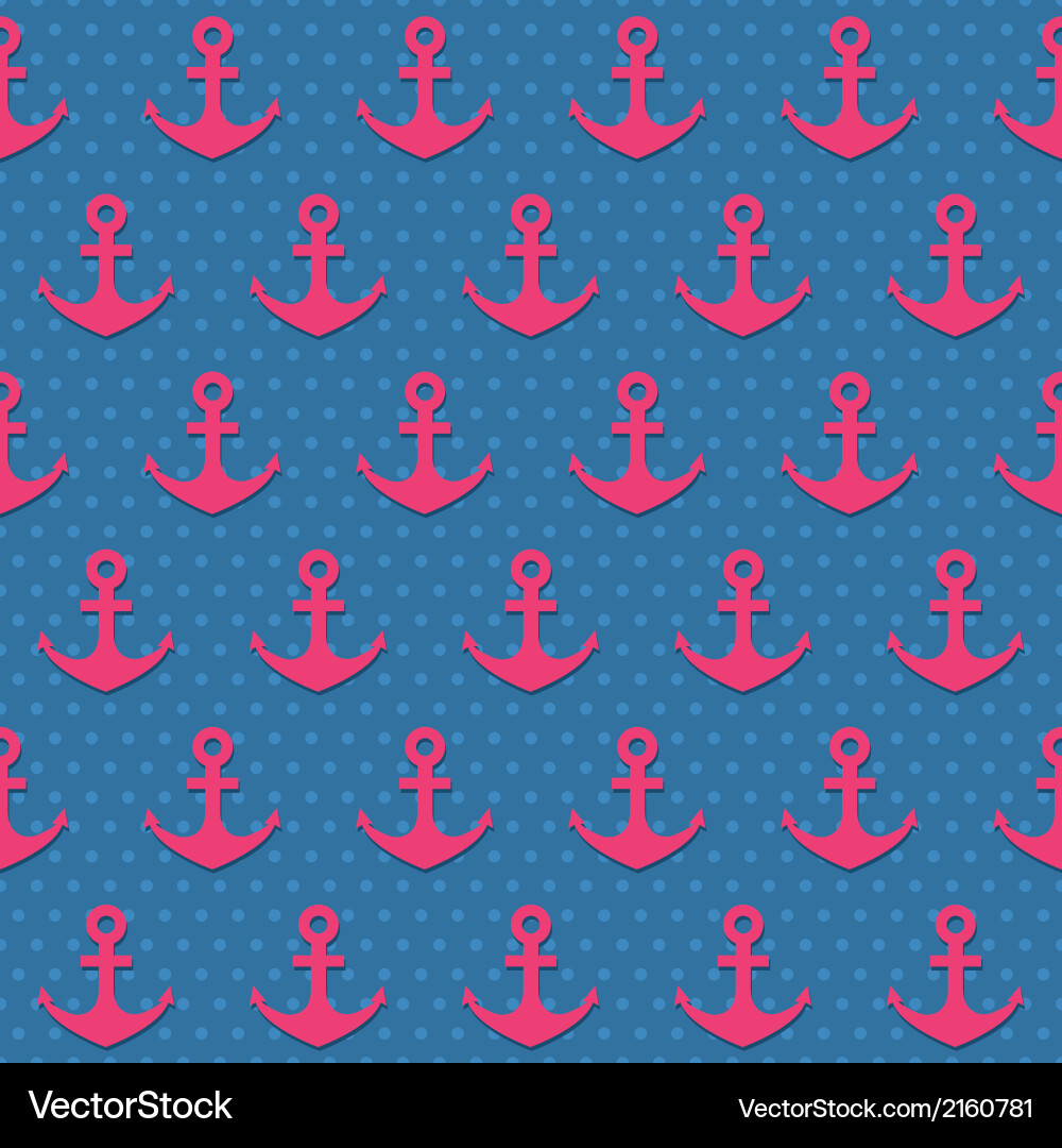Nautical Anchor Pattern Royalty Free Vector Image