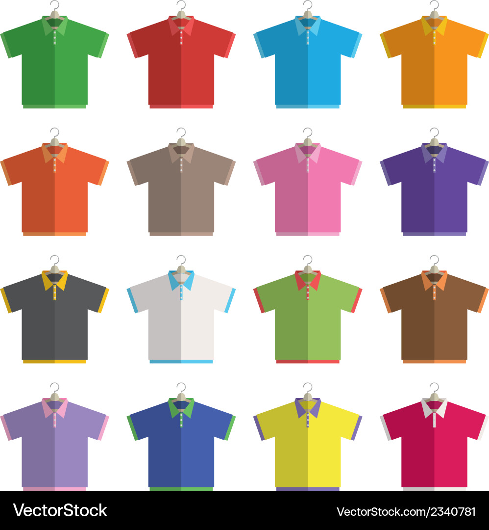 Polo shirts Royalty Free Vector Image - VectorStock