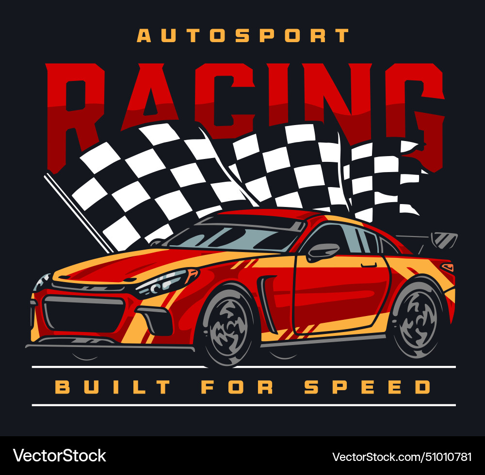 Racing Car Poster - Speed & Style Royalty Free Vector