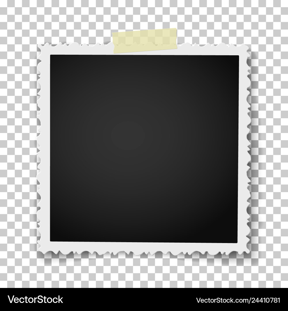 Retro realistic square photo frame Royalty Free Vector Image