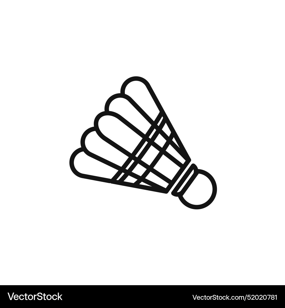 Shuttlecock icon outline collection in black Vector Image