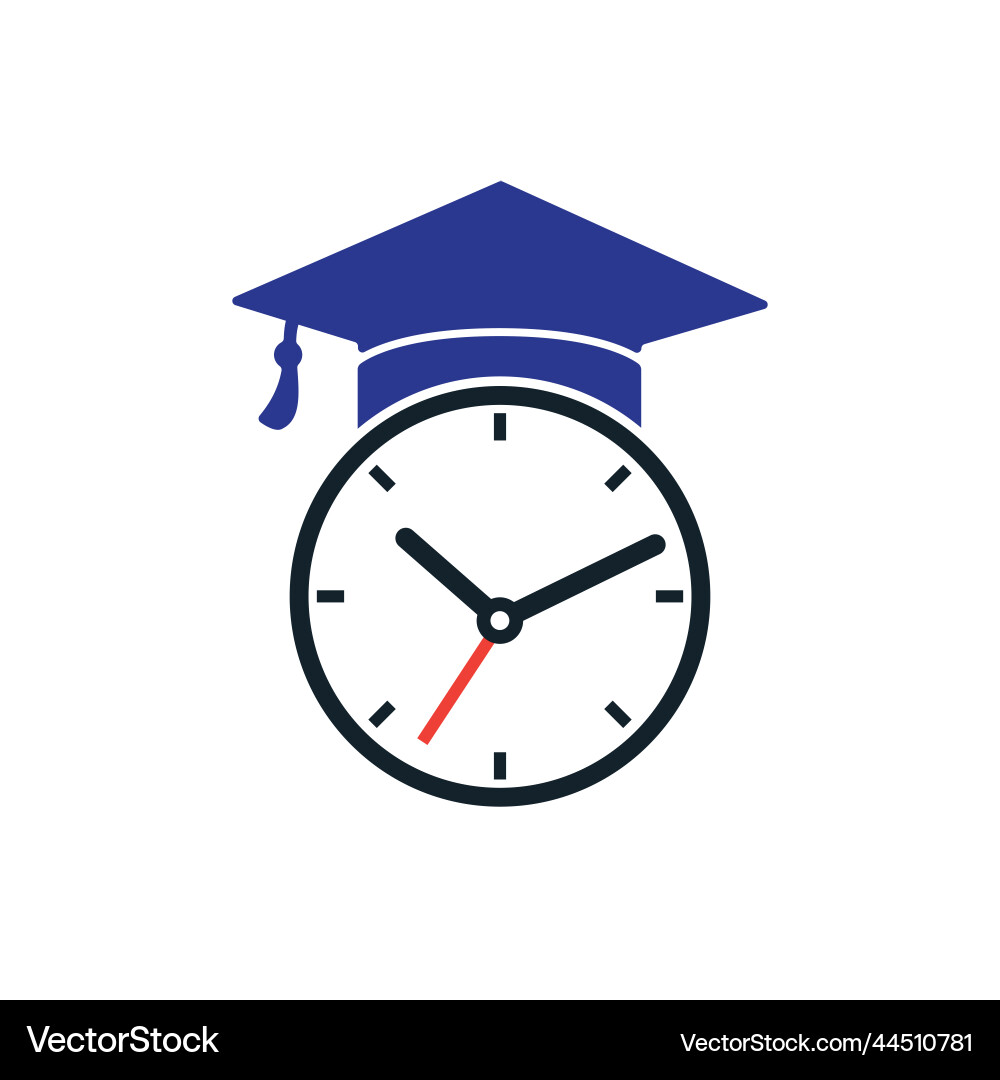 Study time logo design template Royalty Free Vector Image
