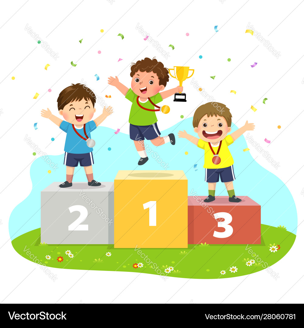 Kid Holding Trophy Vector Images (over 390)