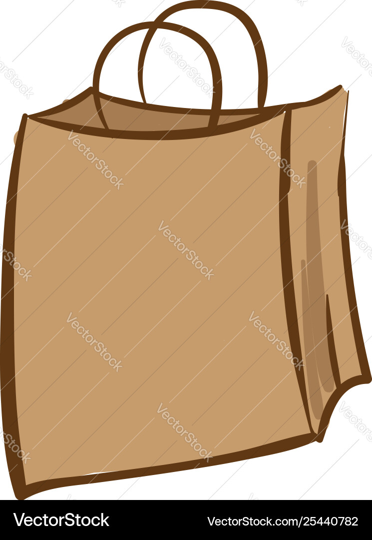 Brown paper bag or color Royalty Free Vector Image