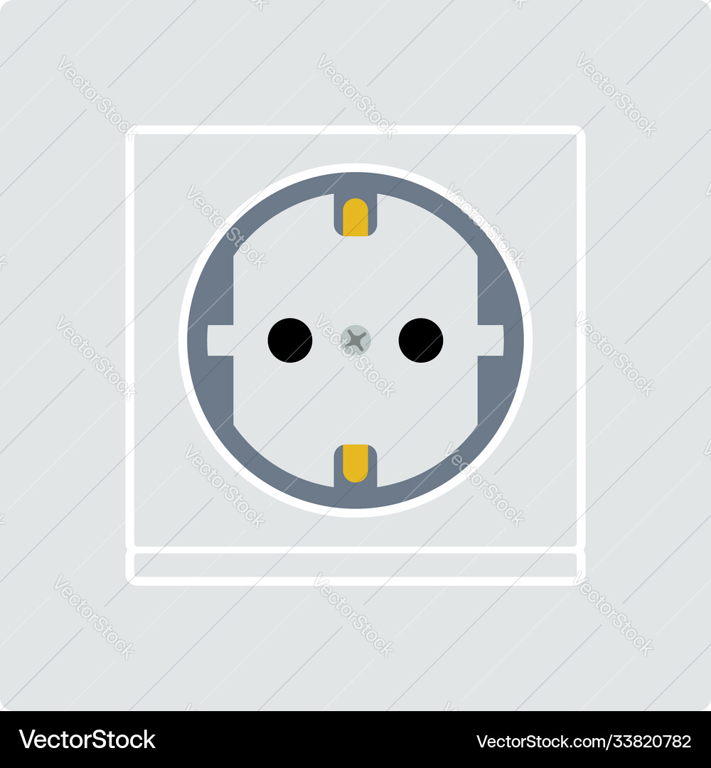 Europe electrical socket icon Royalty Free Vector Image