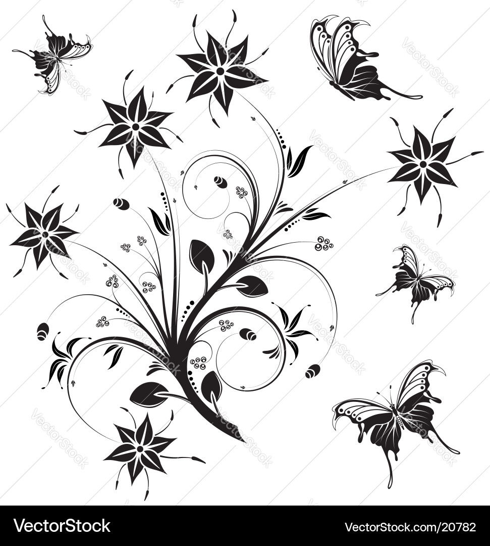Floral nature design Royalty Free Vector Image