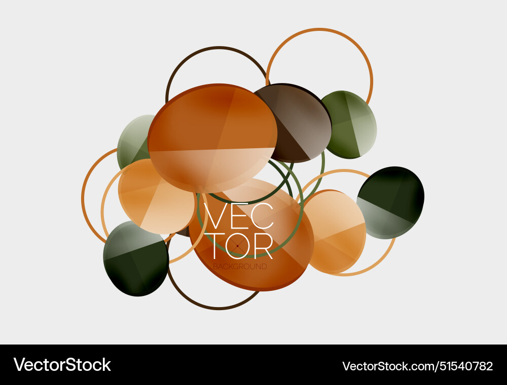 Geometric circles background creative minimal Vector Image