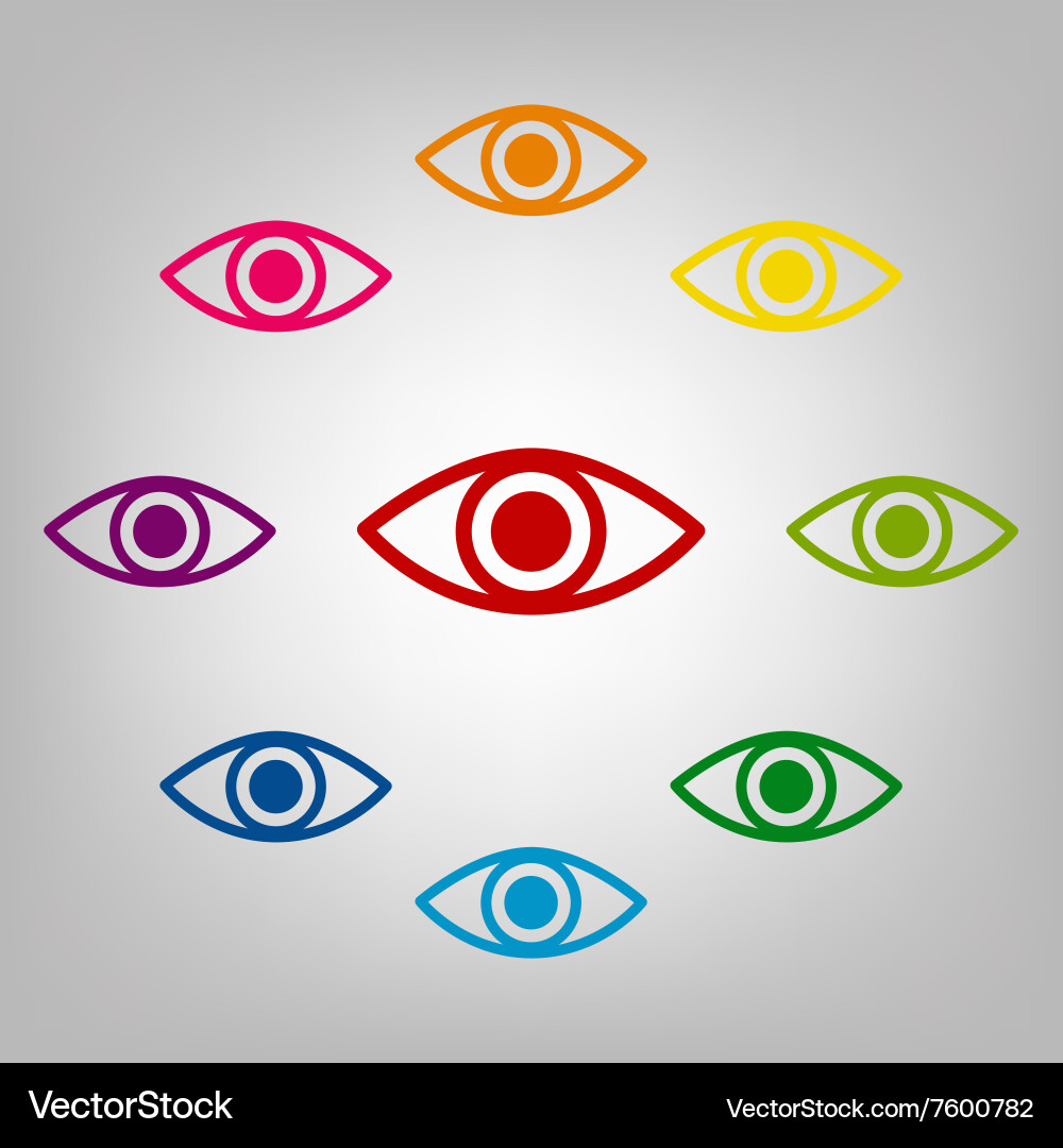 Icons colorful set Royalty Free Vector Image - VectorStock