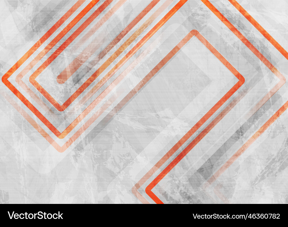 Orange and grey grunge lines abstract background Vector Image
