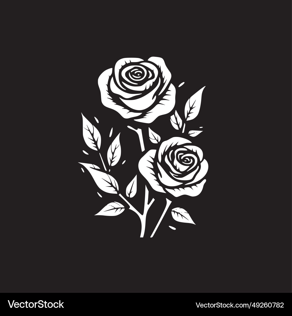 Rosen - minimalistische und einfache Silhouette Vektorbild