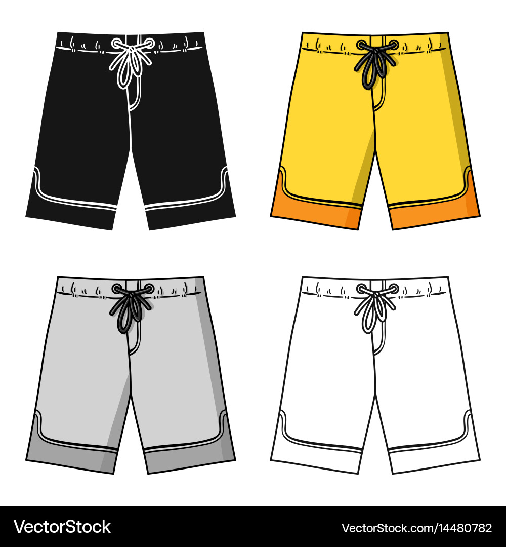 Swimming trunks icon in cartoon style isolated Vector Image
