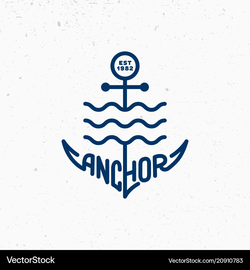 Anchor logo Royalty Free Vector Image - VectorStock