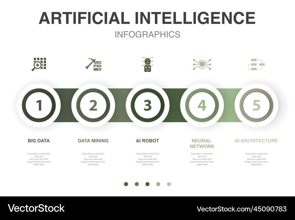 Big data mining ai robot neural network Royalty Free Vector Big data mining ai robot neural network Royalty Free Vector