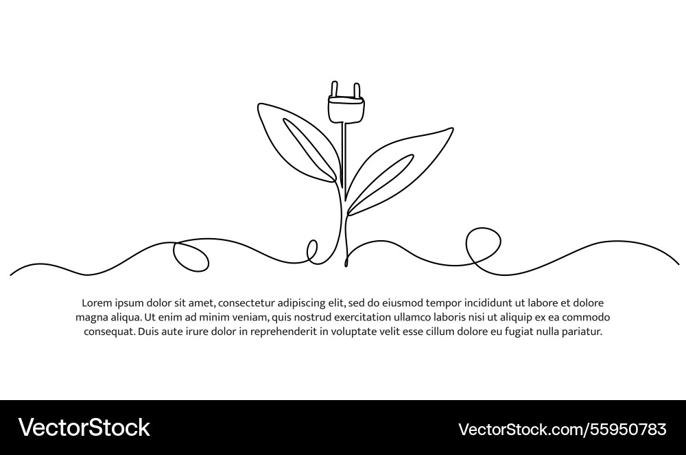 Eco-Friendly Energy Line Art Royalty Free Vector Image