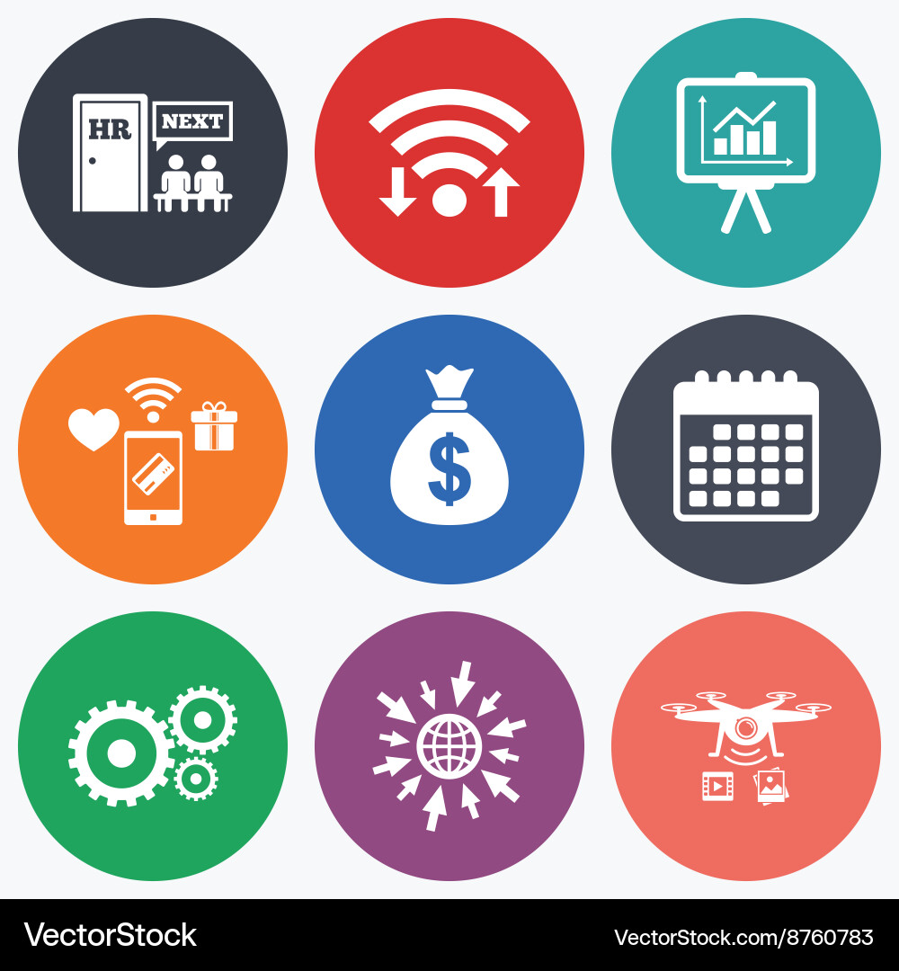 Human resources and business presentation board Vector Image