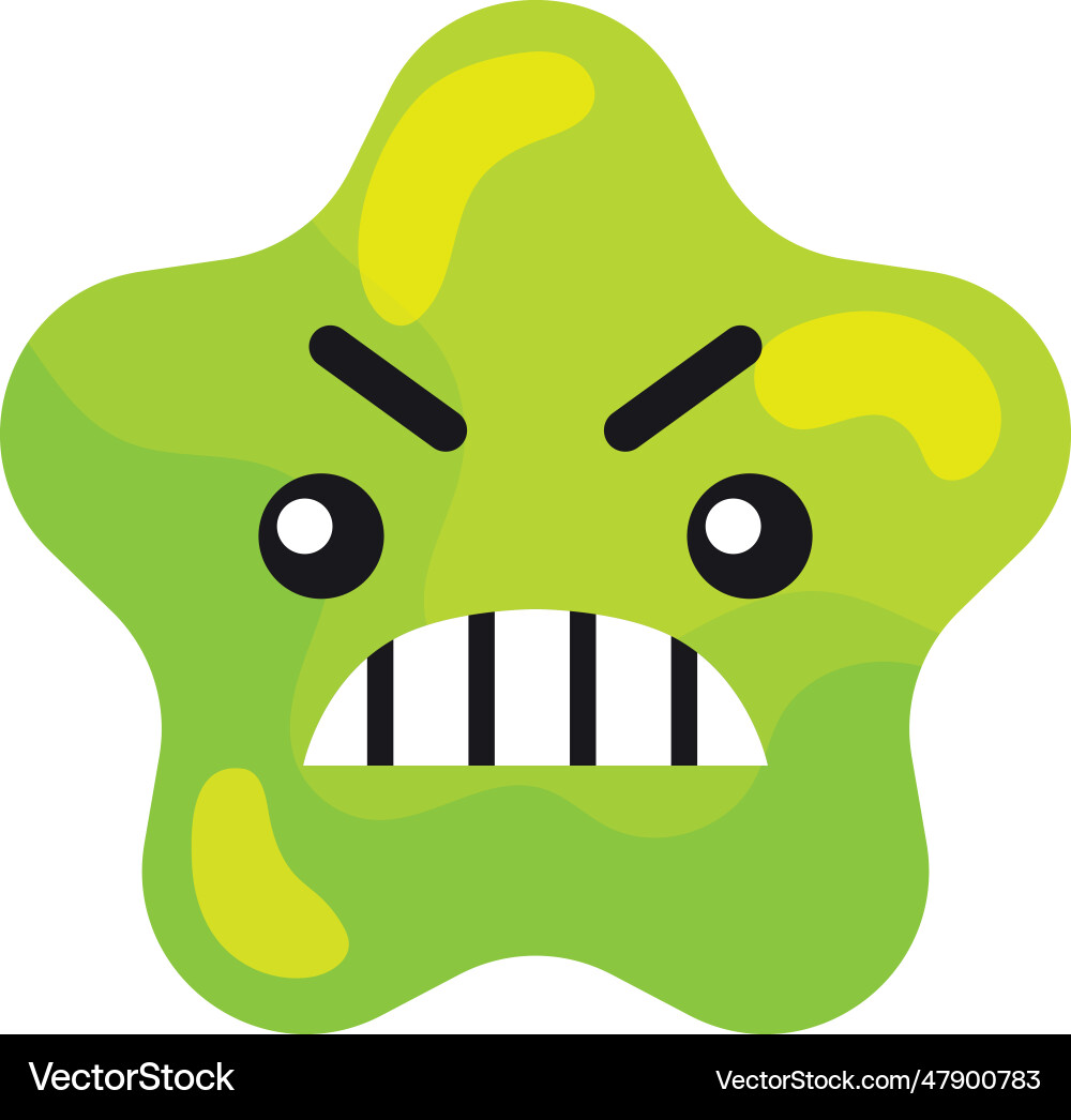 Isolated angry cute star shape emoji Royalty Free Vector