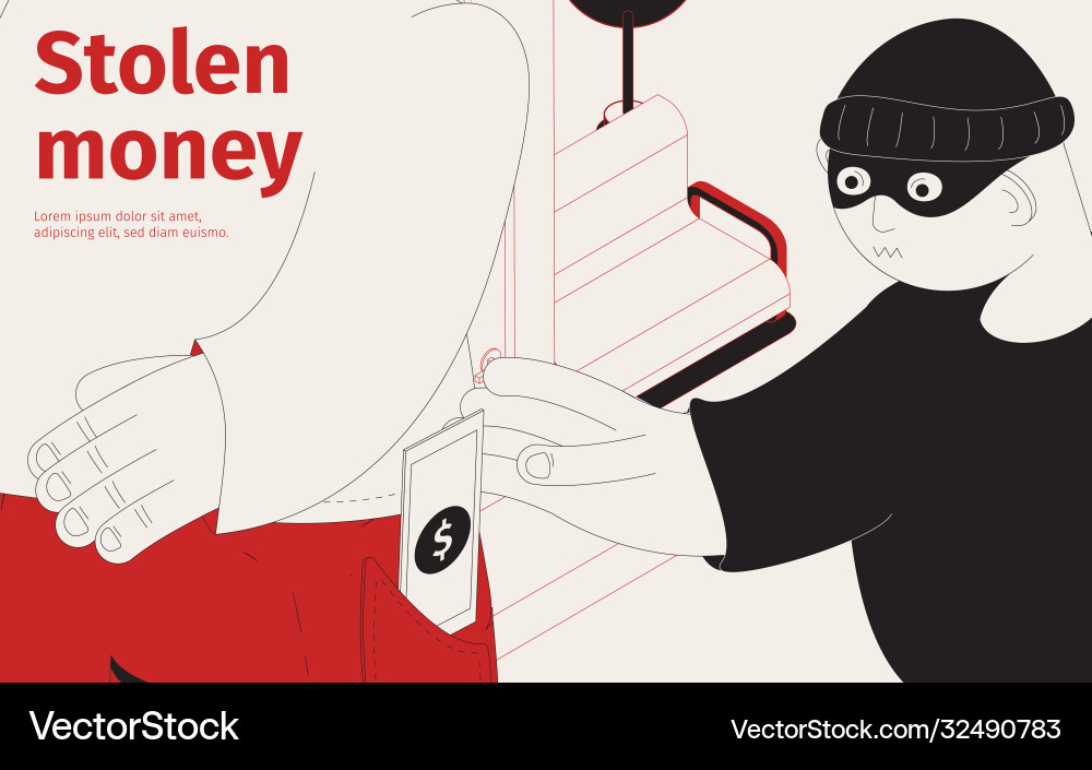 Pickpocket scene Royalty Free Vector Image - VectorStock