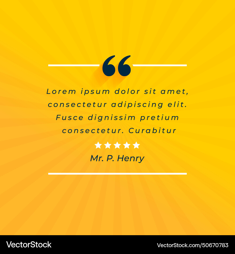 Social media testimony quote template with commas Vector Image