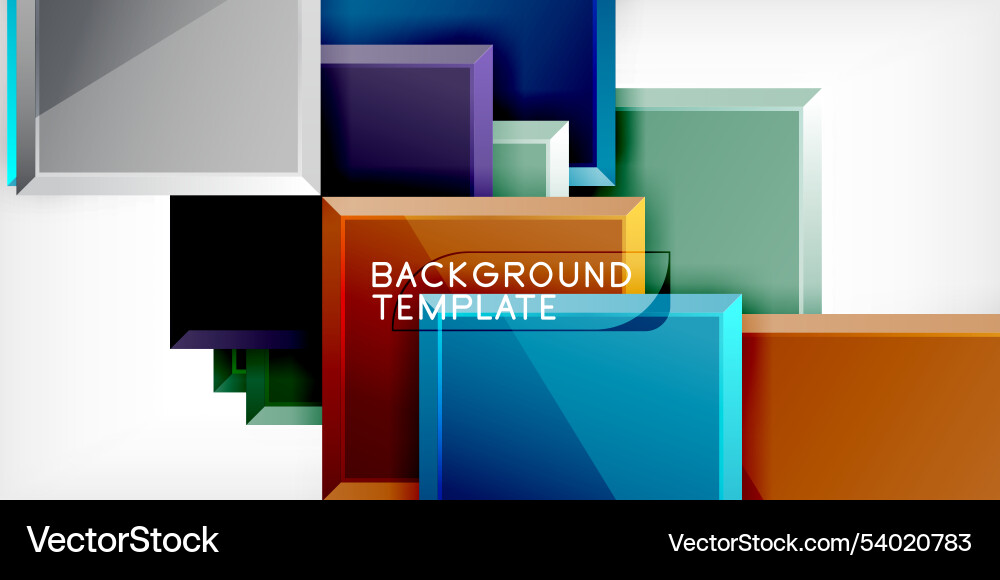 Square shape color abstract geometry Royalty Free Vector