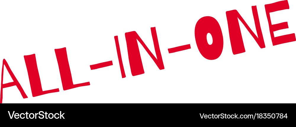 All-in-one rubber stamp Royalty Free Vector Image