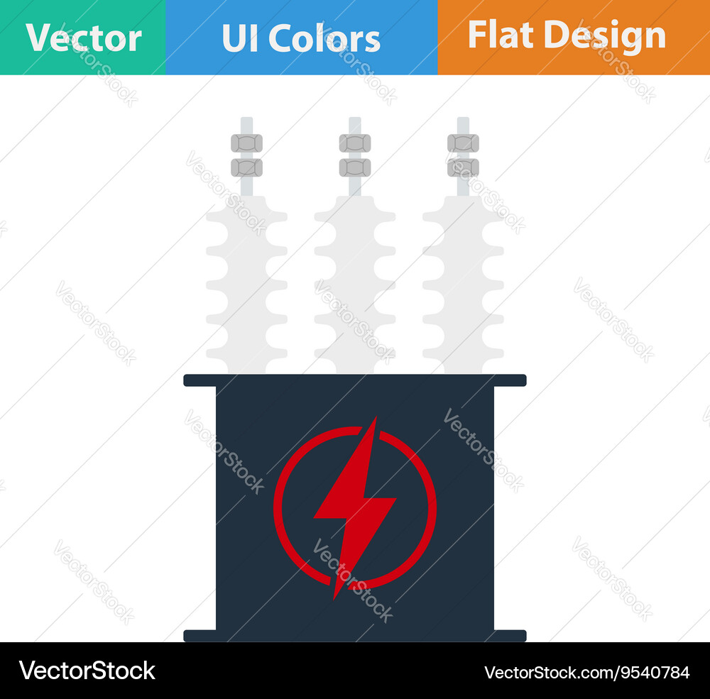 Electric transformer icon Royalty Free Vector Image